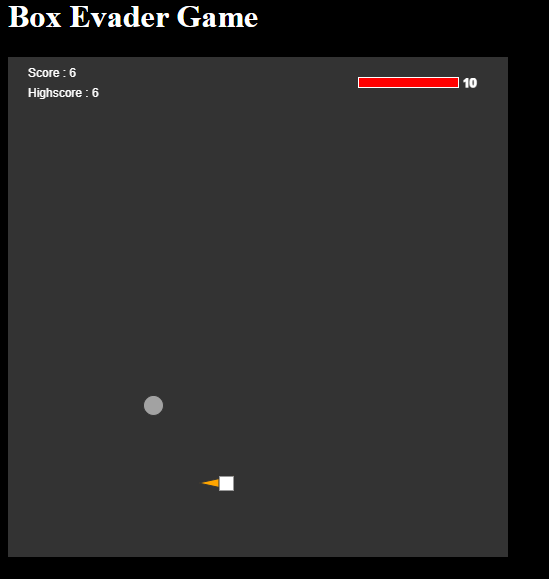 Box Evader Game in JavaScript Free Source Code | SourceCodester